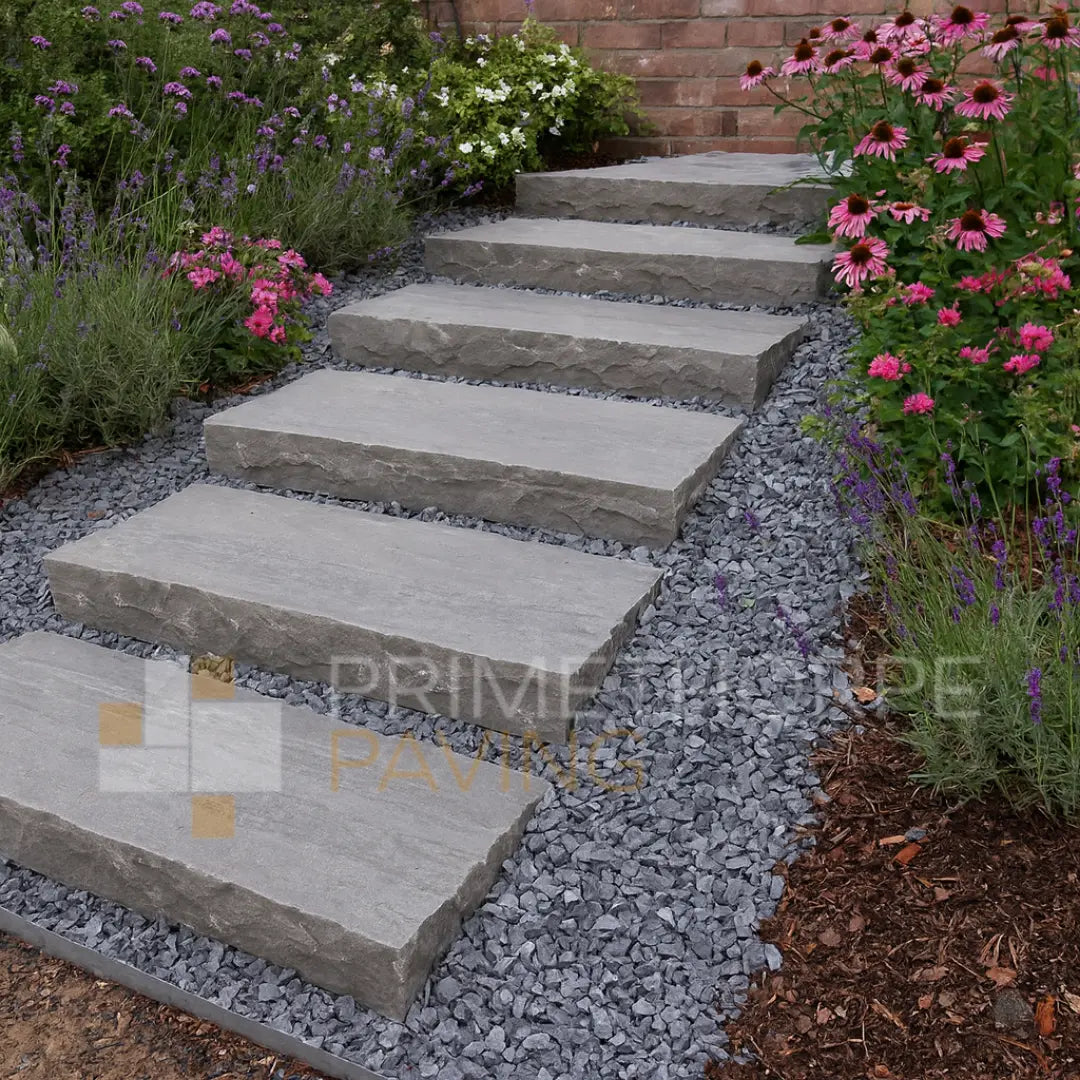 Kandla Grey Sandstone - Rustic Dressed Steps